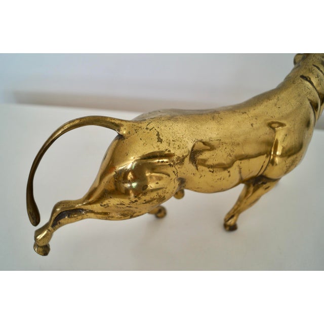 1960's Mid-Century Modern Brass Bull Sculpture | Chairish