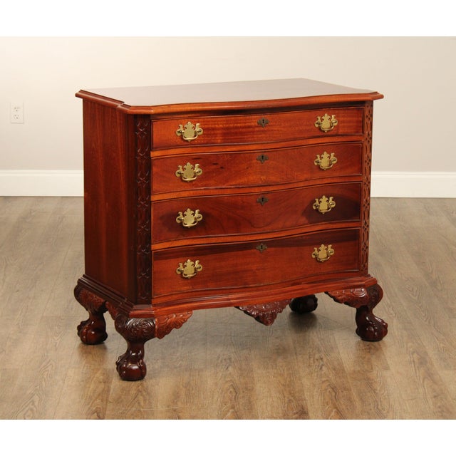 Chippendale Style Mahogany Ball and Claw Foot Chest of Drawers | Chairish