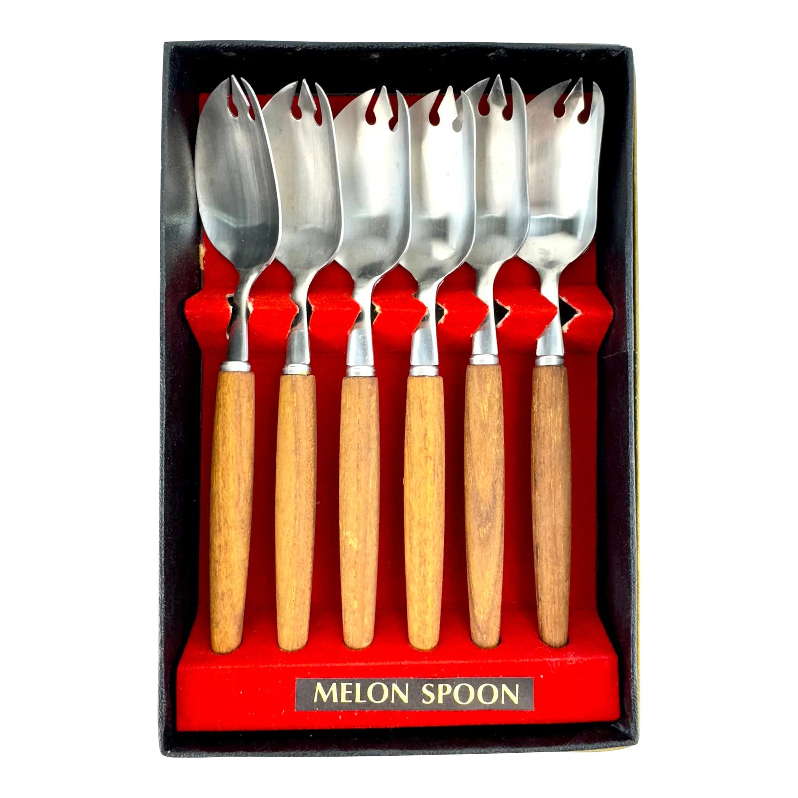 Mid Century Otagiri Japan Melon Handle Spoons, Set of 6 | Chairish
