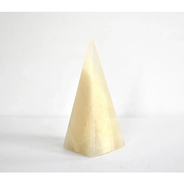 Mid 20th Century Small Alabaster Pyramid | Chairish