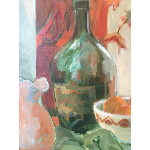 1970s Still Life Tablescape Acrylic Painting by Glo Sessions, Framed ...