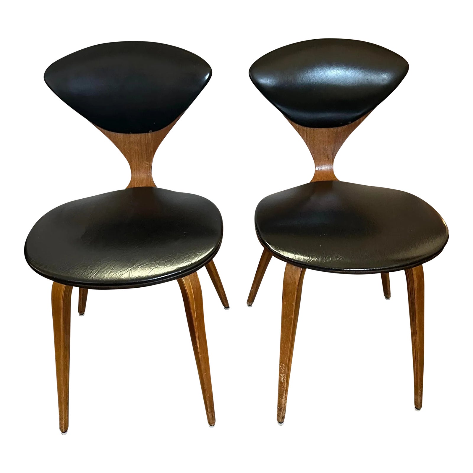 1950s Norman Cherner Dining Chairs- a Pair | Chairish