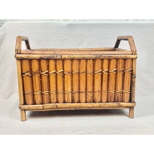 Vintage Bamboo Cachepot | Chairish