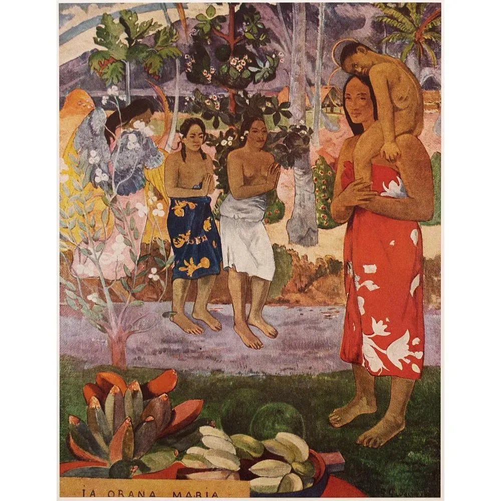 1950s Paul Gauguin "La Orana Maria", First Edition Lithograph | Chairish