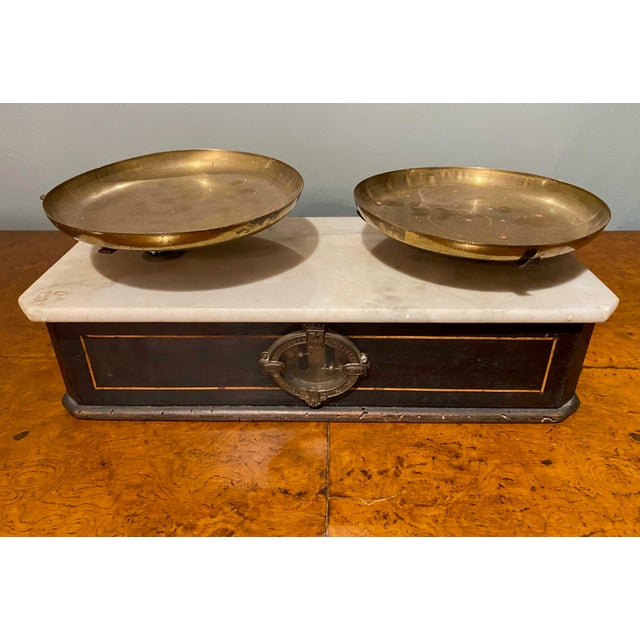 Late 19th Century Napoleon III Marble Balance Scale | Chairish