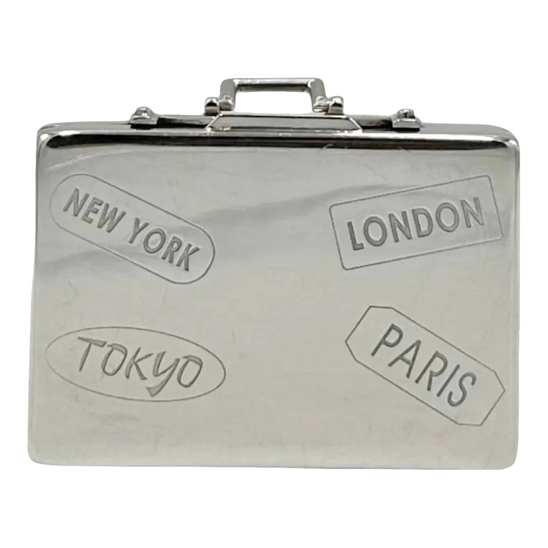 Mid 20th Century Vintage Asprey London Miniature Suitcase Sterling ...