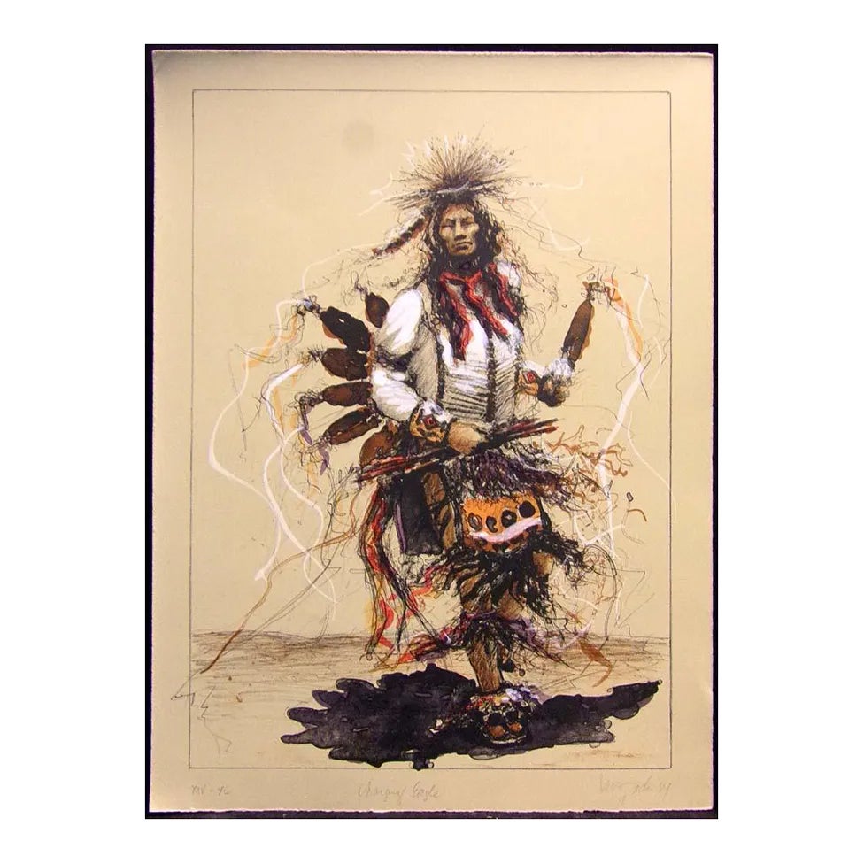 1984 Larry Fodor "Changing Eagle" Original Color Hand Signed Lithograph ...