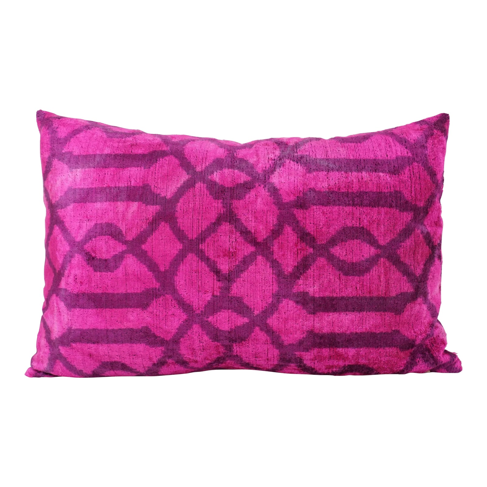 Tuttle Pink Silk Velvet Pillow | Chairish