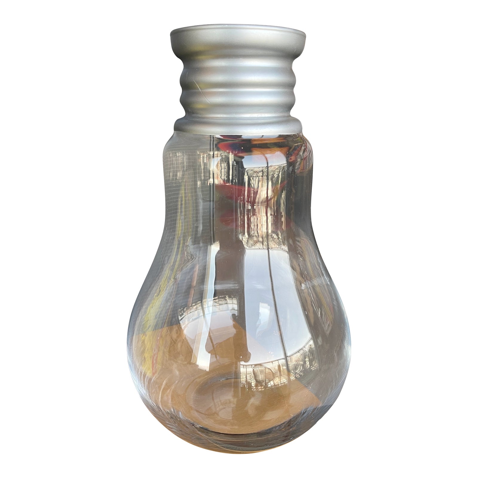 1980s XL Postmodern Belgium Glass Light Bulb Vase Ingo Maurer Style ...