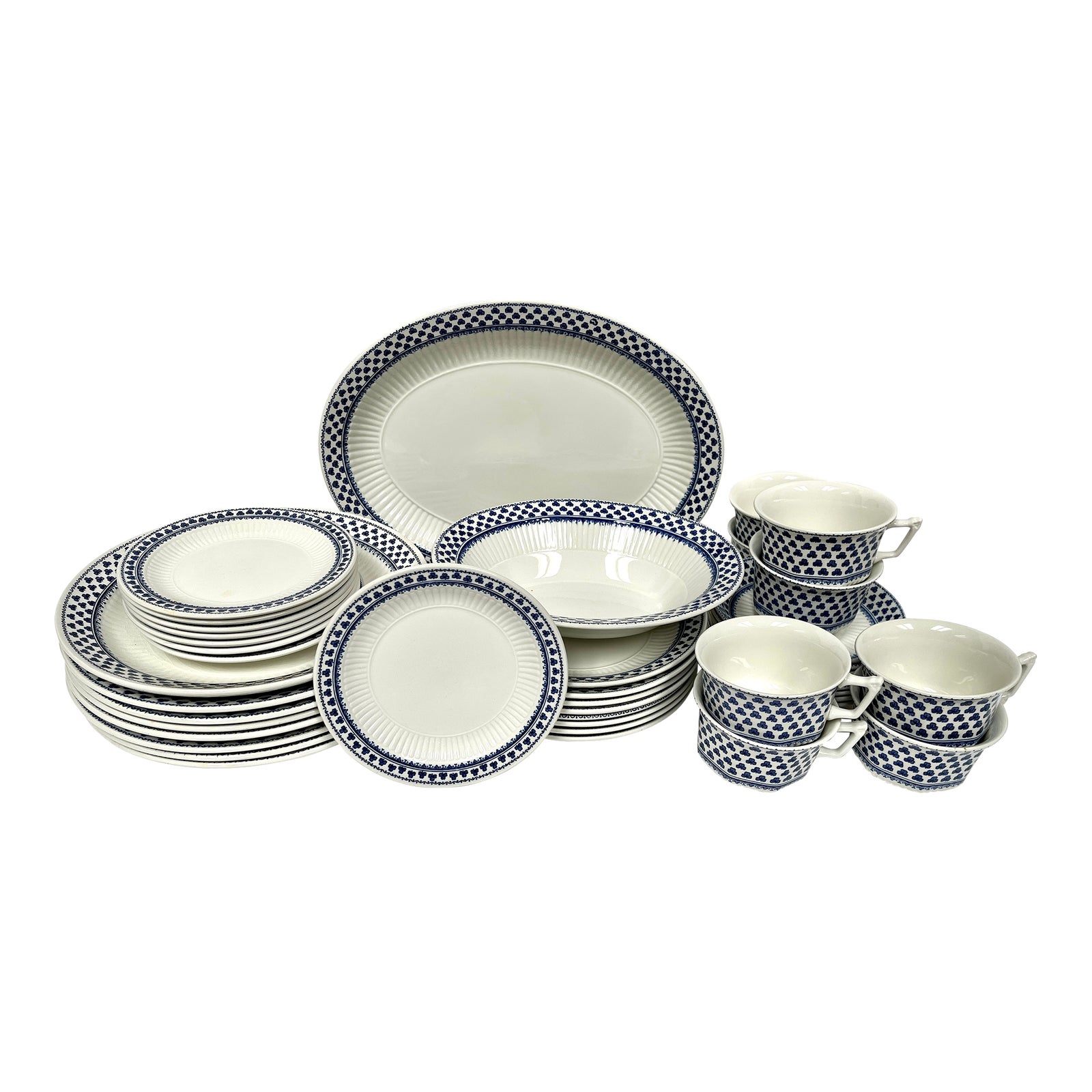 1980s Adams English Ironstone Brentwood Dinnerware Service for Eight ...