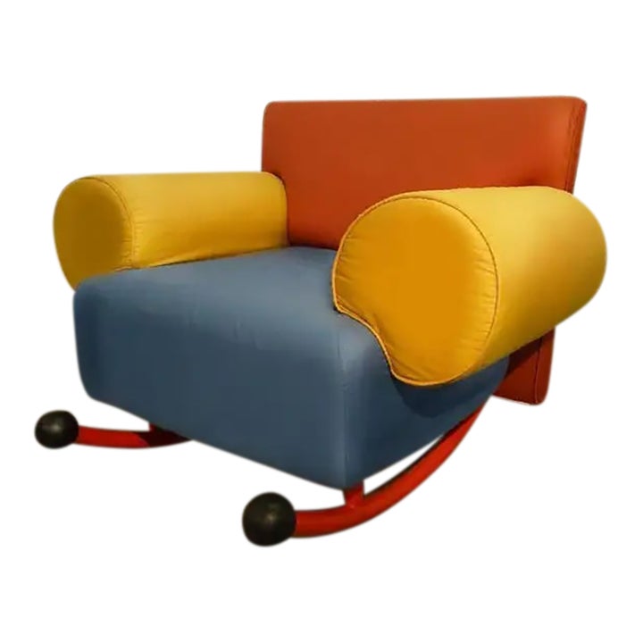 1984 Milo Baughman for Thayer Coggin Memphis Era Prisma Rocking Chair ...