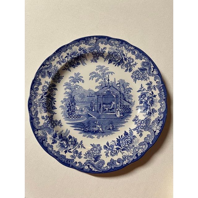 1990s Blue and White Spode Plate Collection- Set of 4 | Chairish