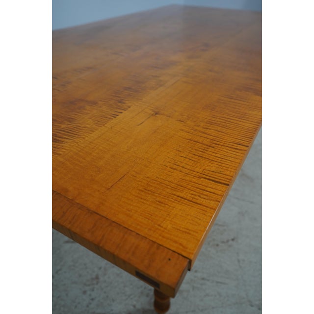 Tiger Maple Bench Made Dining Room Table | Chairish