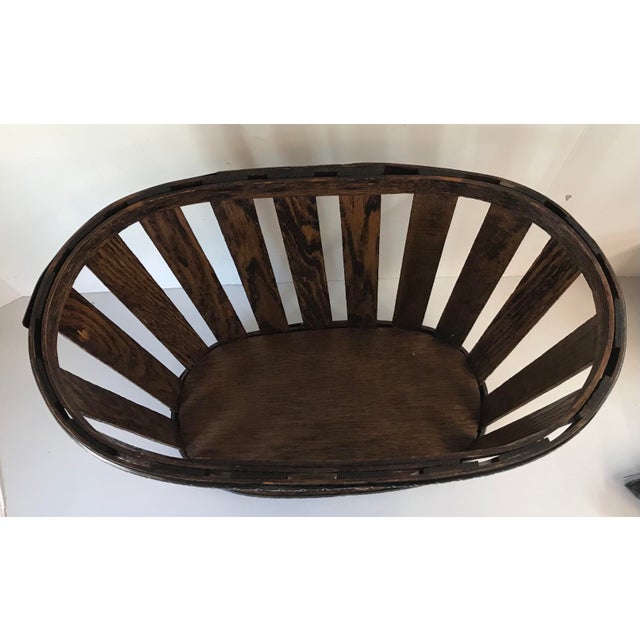 Vintage Wood Slat Magazine Rack With Greek Key Details | Chairish