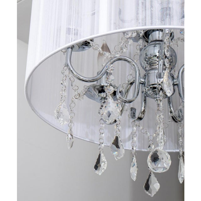 Hollywood Glam 10-Arm Chandelier With String Shade | Chairish