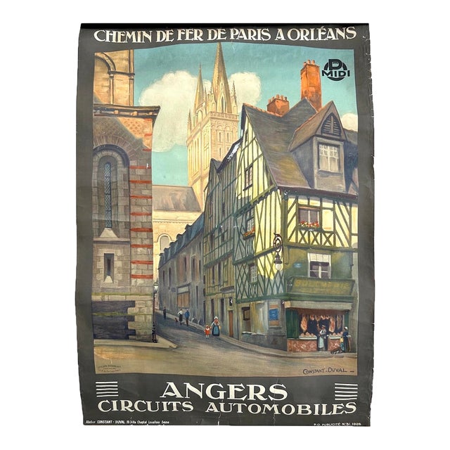 1926 Travel Poster "Chemin De Fer De Paris a Orleans" | Chairish
