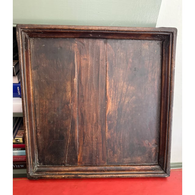 Antique Handmade Rustic Wood Tray | Chairish