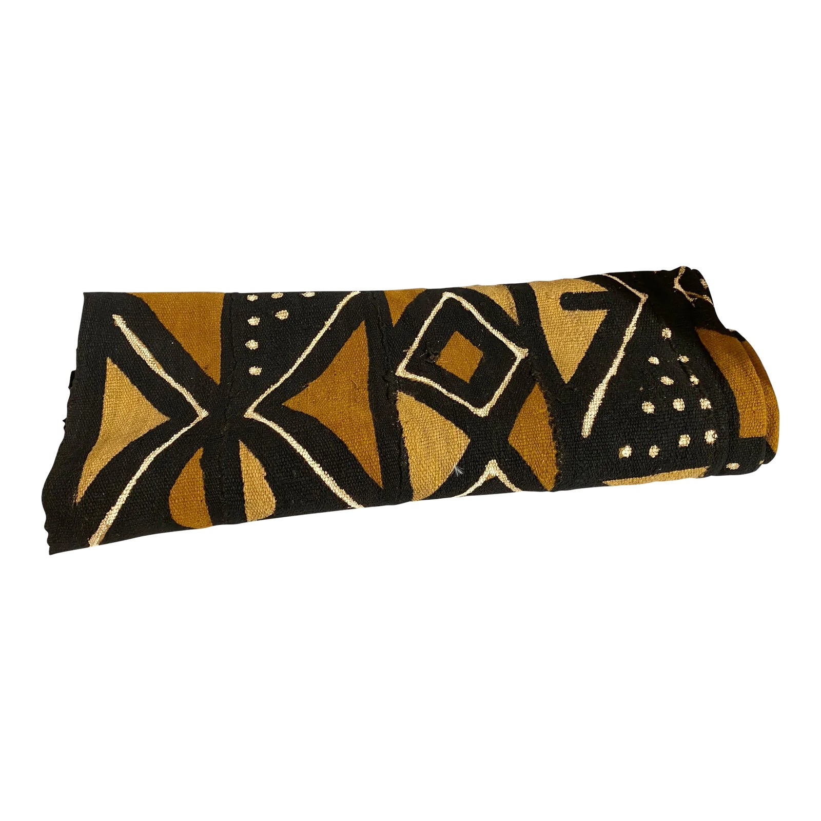 Bogolan Mali Mud Cloth Textile 40" by 66" | Chairish