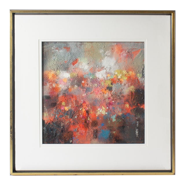 1969 Oil on Board Abstract Painting by George Lewis | Chairish