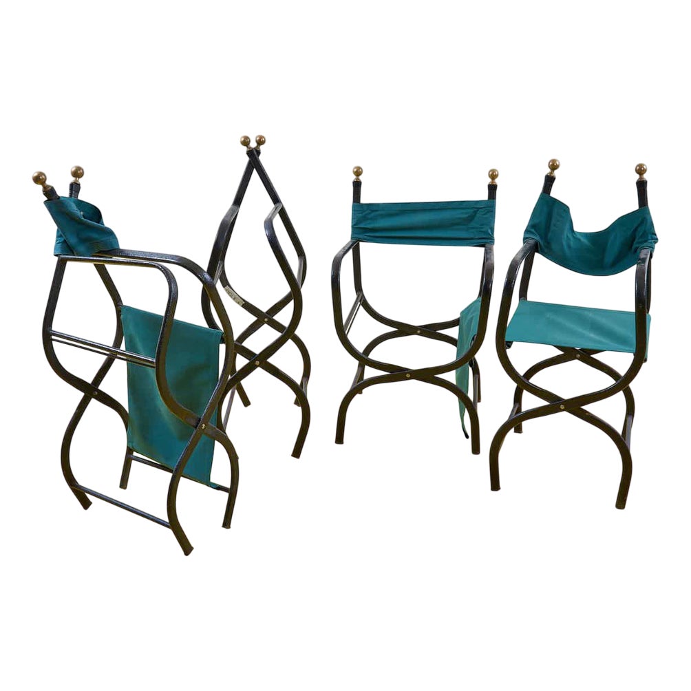 Vintage Metal Directors Chairs | Chairish