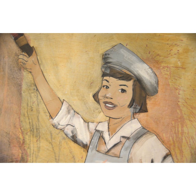 Dutch Girl, Becca Midwood Large Original Painting on Wood | Chairish