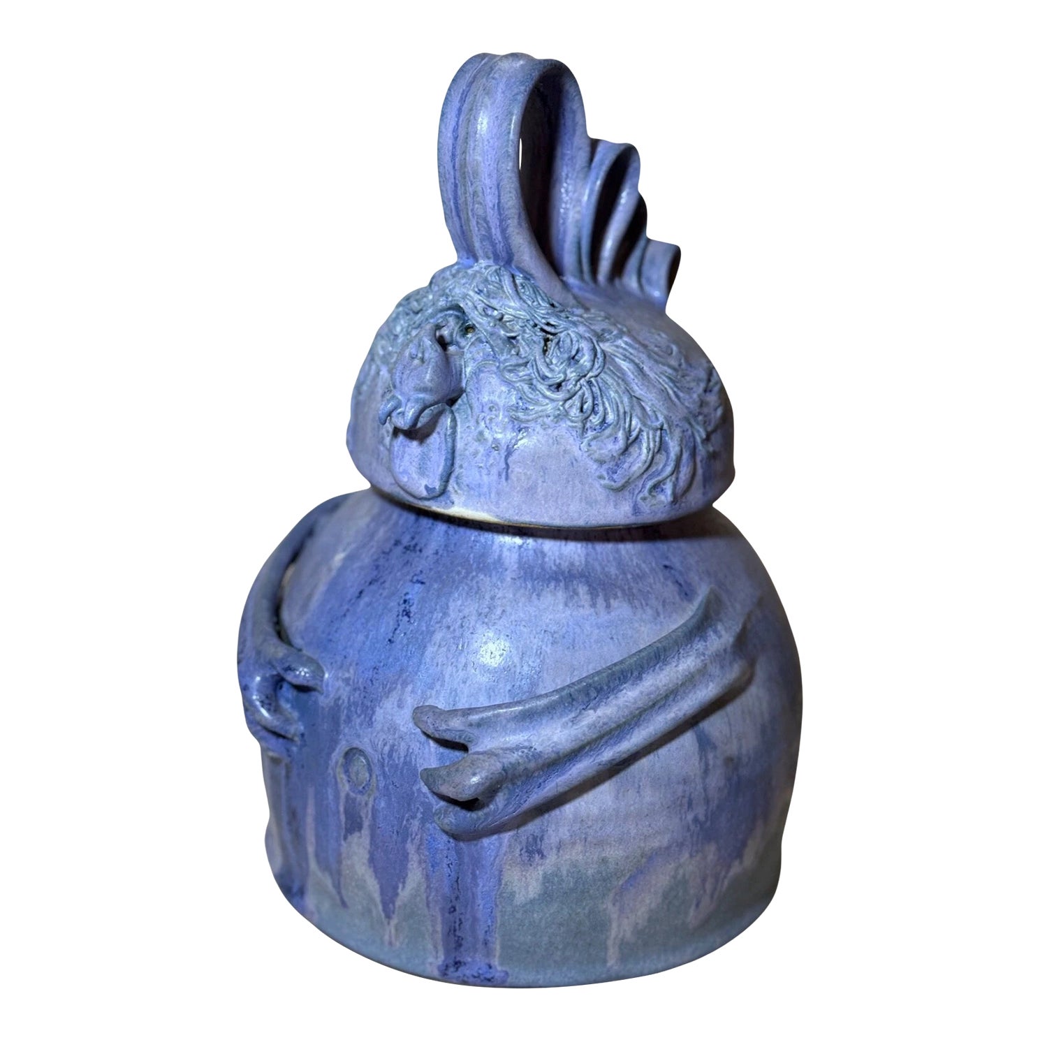 1990s Handmade Patty DeBenedict Purple Studio Pottery Figural Whimsy ...