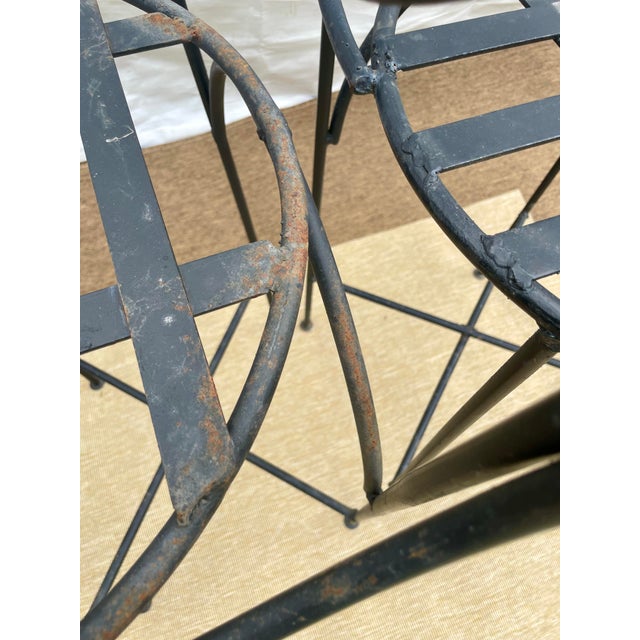 1990s Mexican Fish Pressed Wrought Iron Bar Stools - Set of 4 | Chairish