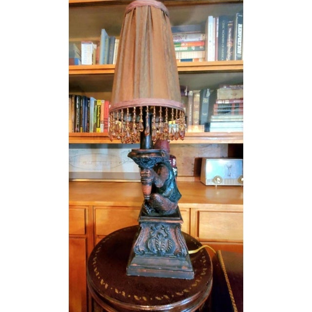 Vintage Late 20th Century Maitland Smith Attributed Bellhop Monkey Dual ...