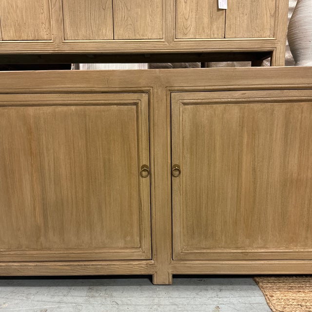 2 Door Natural Low Cabinet | Chairish
