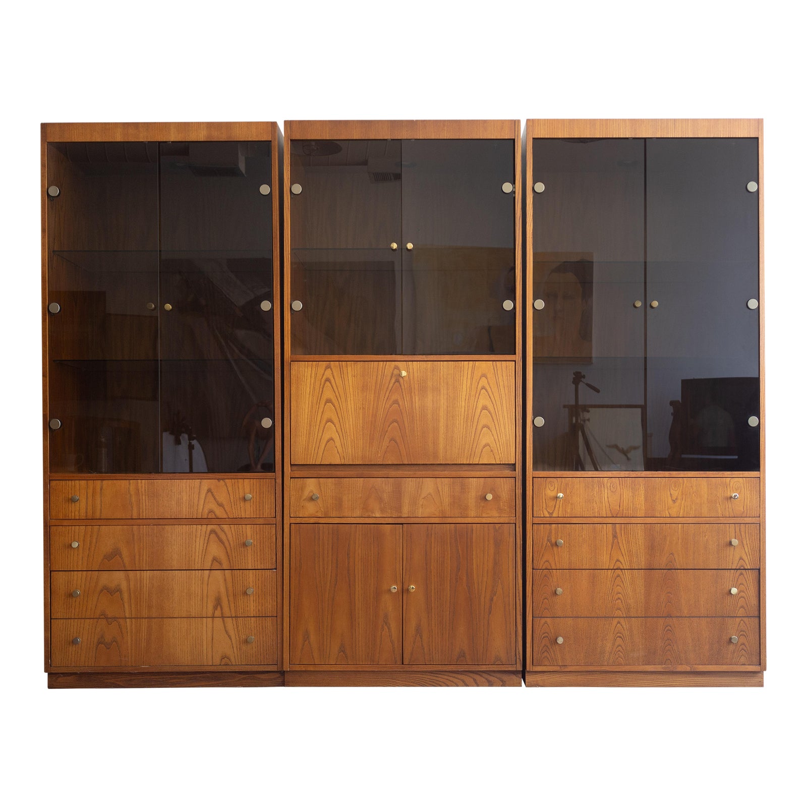 1970s Vintage Mid Century Danish 3-Bay Wall Unit in Oak - Set of 3 ...