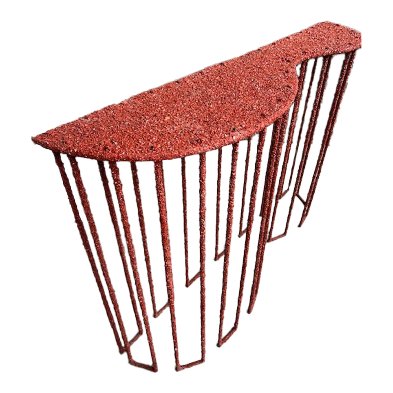 Red Jasper Stone Modern Console Table by Samuel Amoia | Chairish