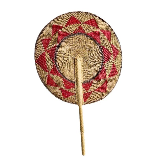Vintage African Bolga Grass Fan | Chairish