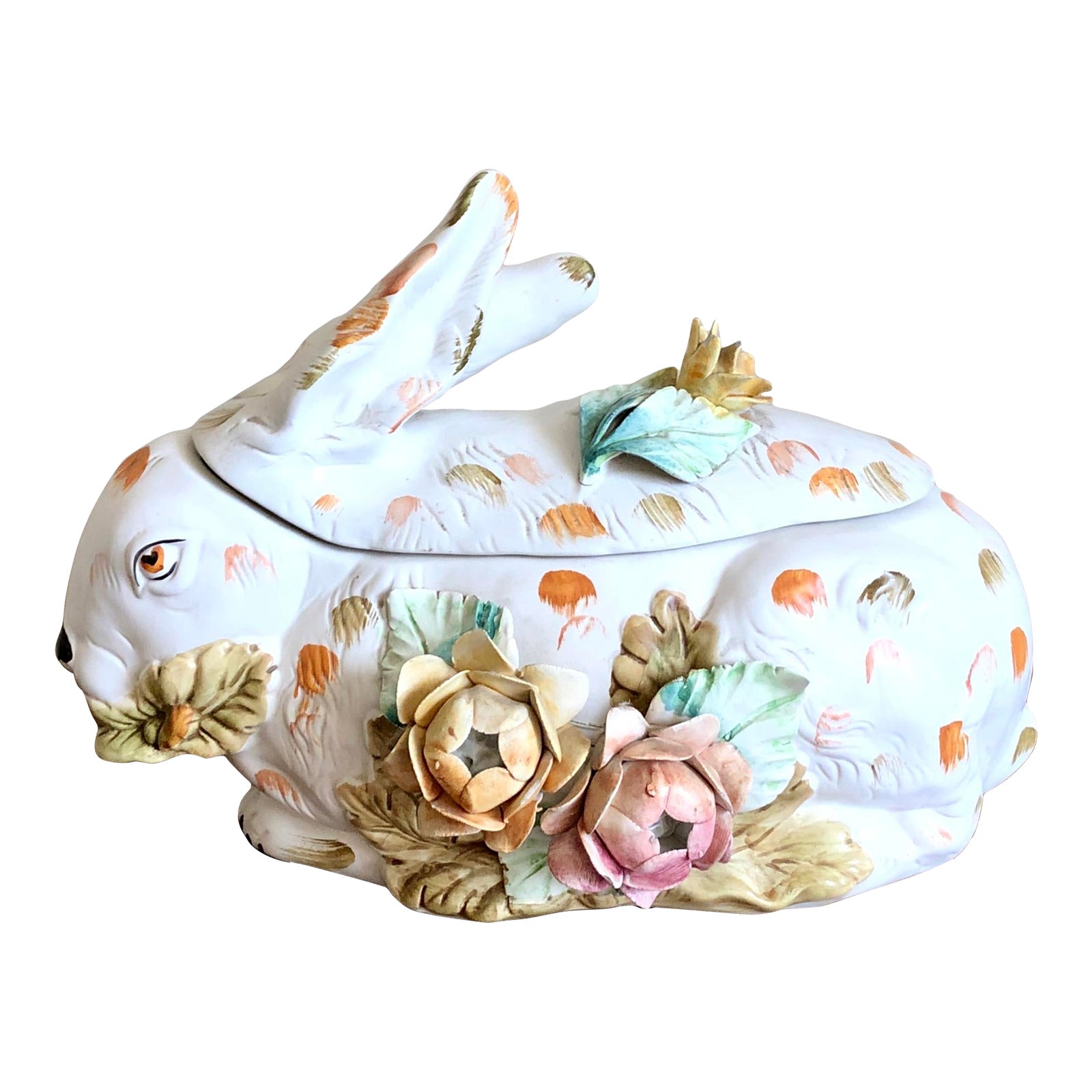 Vintage Italian Pottery Rabbit Tureen | Chairish