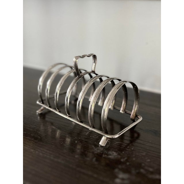 Vintage Mid-Century English Six Slice Toast Caddy | Chairish