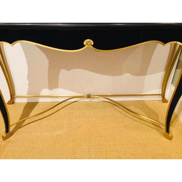 Caracole Modern Black and Gold the Avant Guard Console Table | Chairish