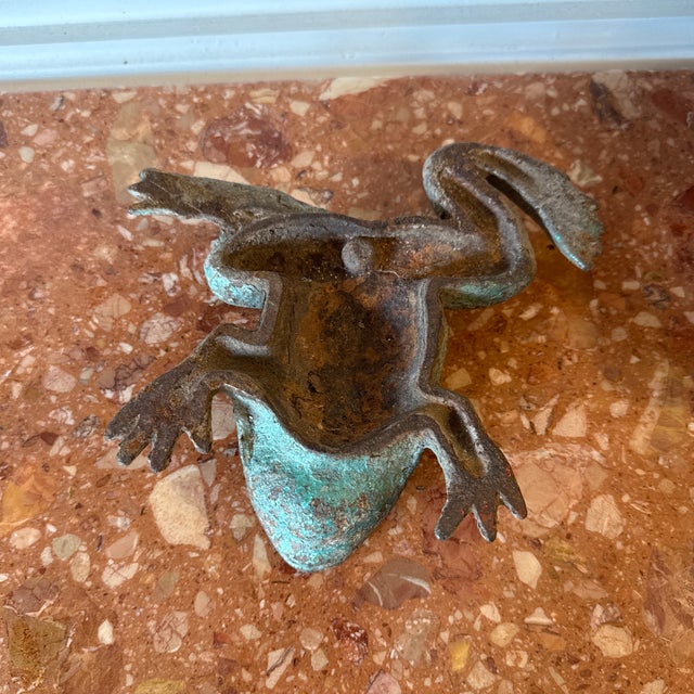 Vintage Heavy Cast Iron Frog Doorstop | Chairish