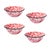 Red and White Splatter Enamelware Metal Bowls - Set of 4 | Chairish
