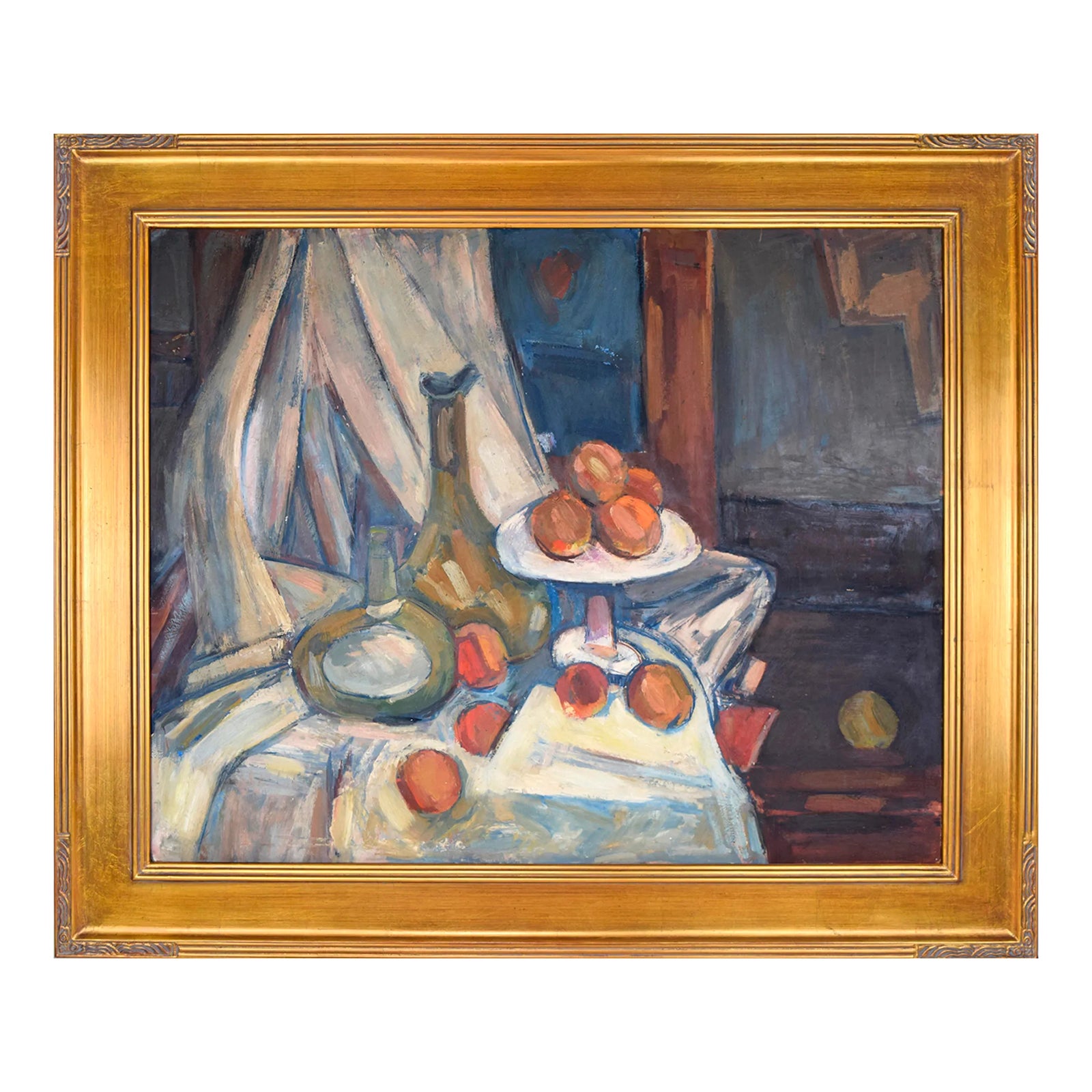 Large Vintage Mid Century Modernist Post Impressionist Still Life Oil ...