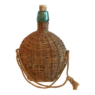 Vintage & Used Wicker Bottles and Jars and Jugs | Chairish