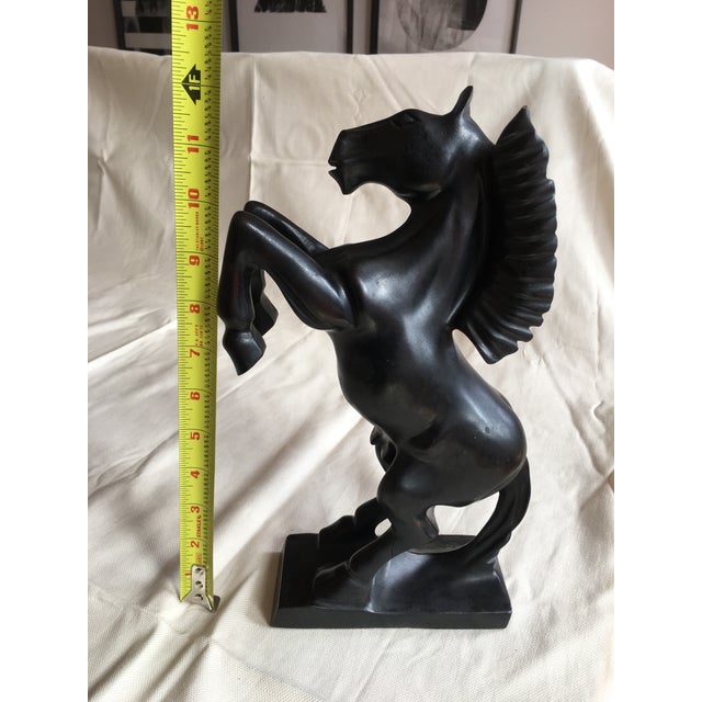 Mid-Century Hand-Carved Wood Stallion | Chairish