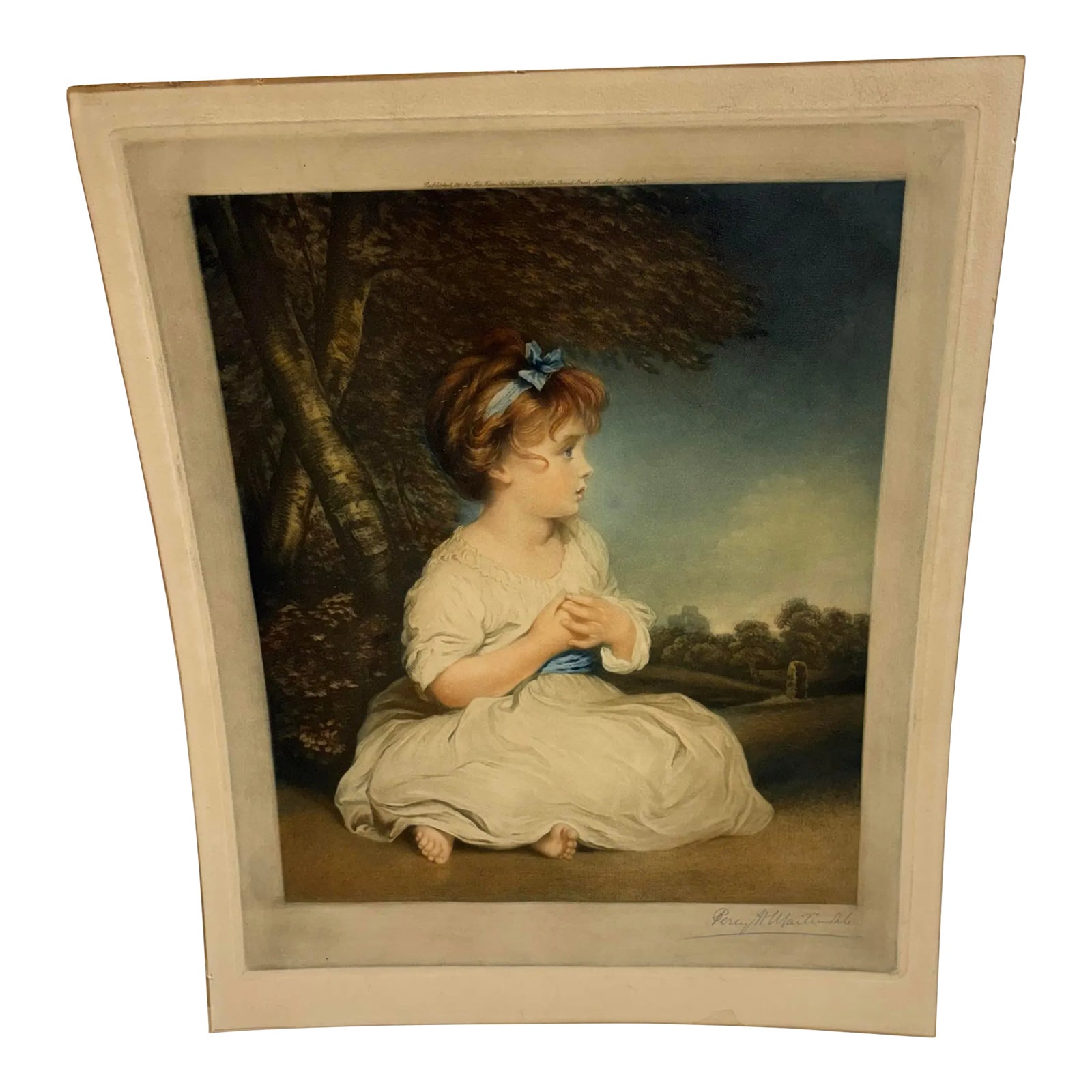Color Etching Print by Percy H Martindale of “The Age of Innocence “ by ...