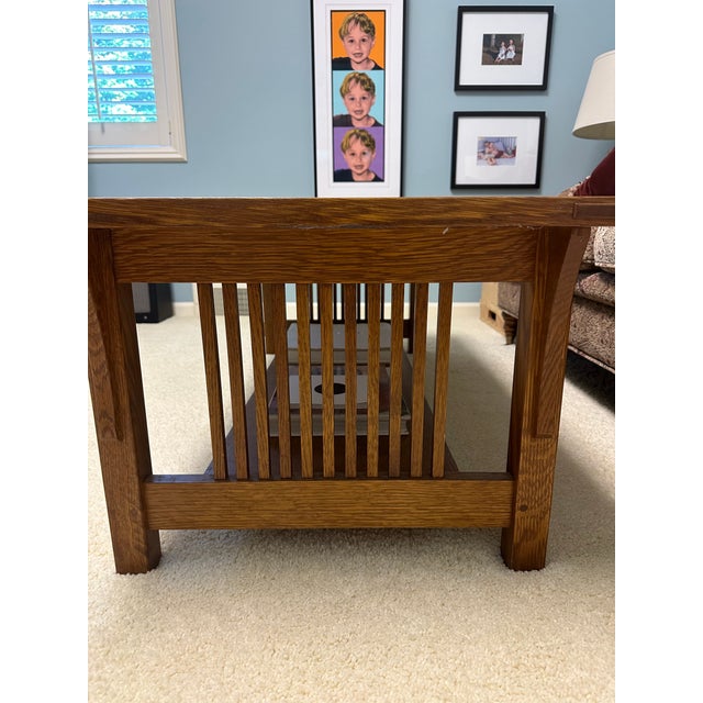 Stickley Coffee Table With Pewabic Pottery Tiles | Chairish