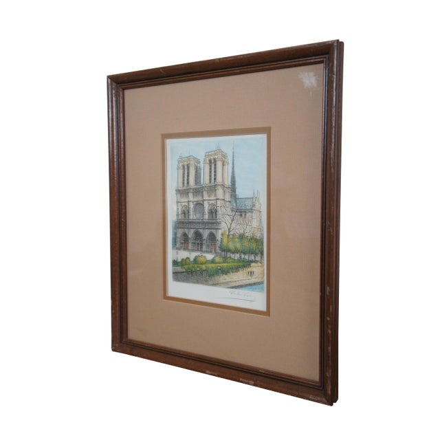 Vintage Victor Valery Signed Notre Dame Reims Signed Etching France ...