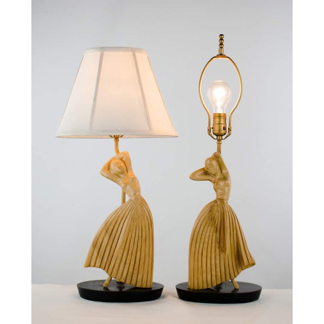 Modernistic Female Sculpture Table Lamps - a Pair | Chairish