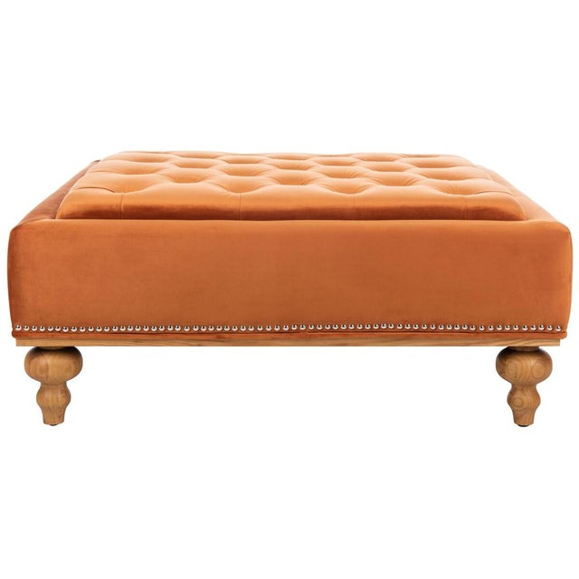 Rosealina Tufted Ottoman - Sienna | Chairish
