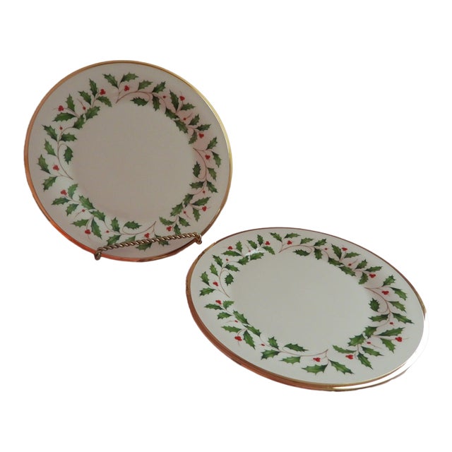 Vintage 1990s Lenox Christmas Holiday Dinner Dishes Plates- Set of 2 ...