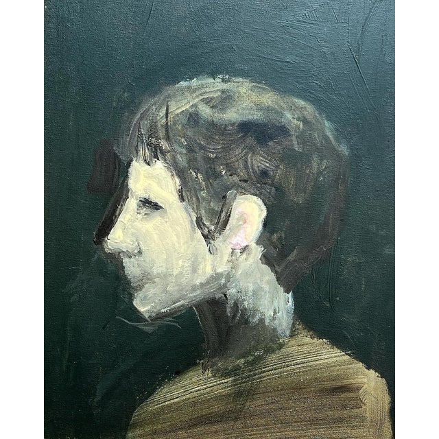 Modern Contemporary Abstract Male Side Profile Portrait Painting ...