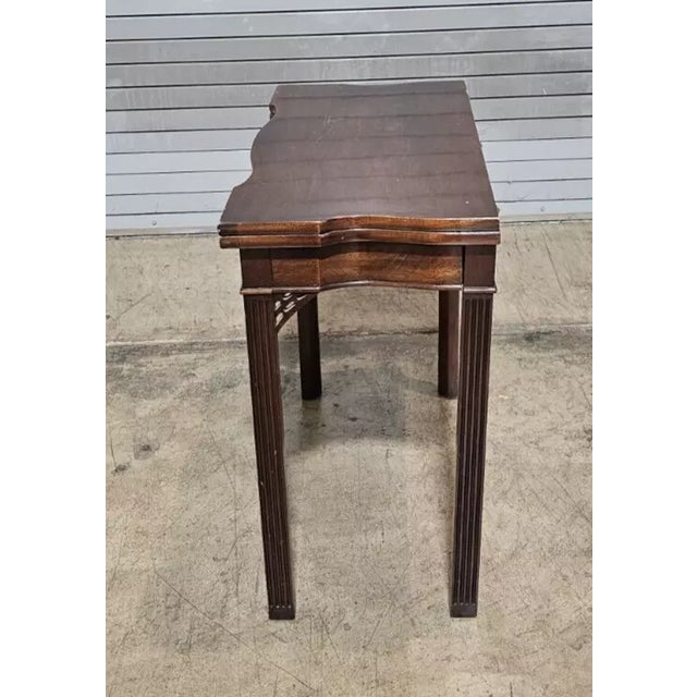 George II Style Mahogany Chinese Chippendale Game Table Gate Leg Table ...
