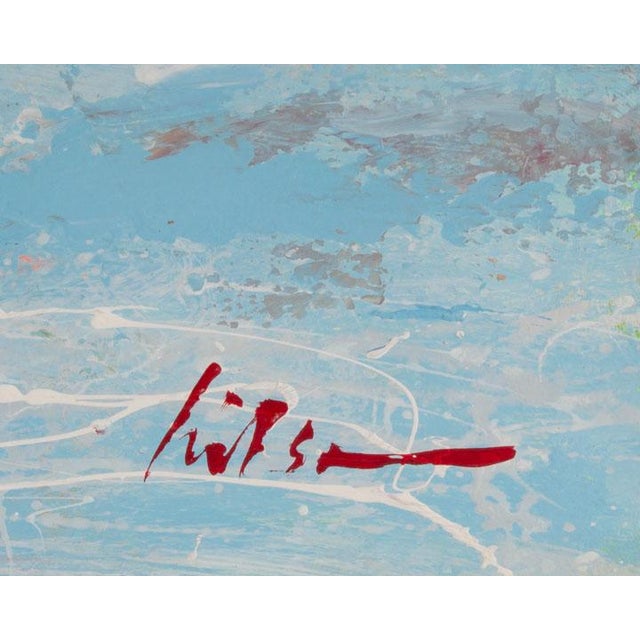 1990s Abstract Landscape Mixed Media Painting by Harry Hilson | Chairish