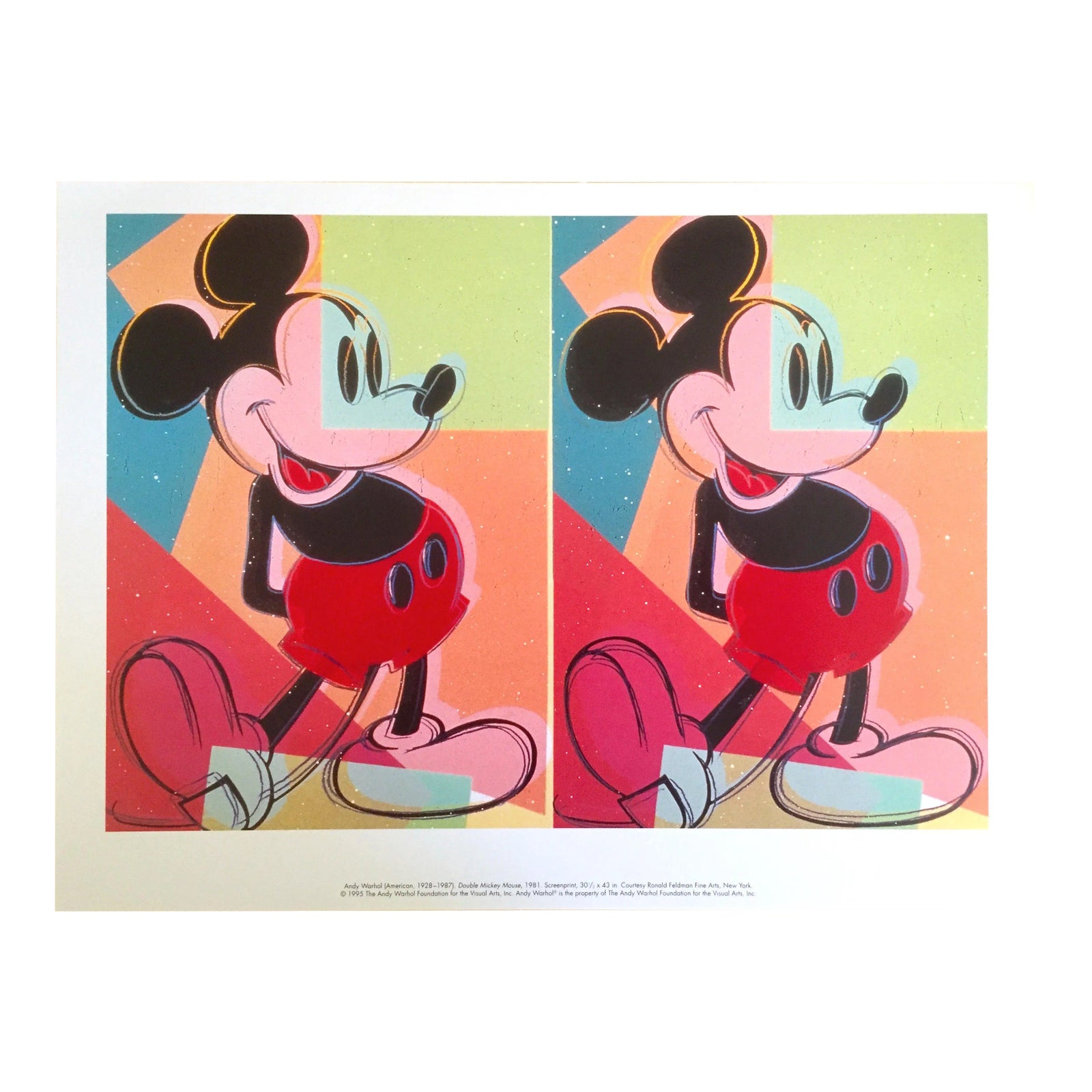 Andy Warhol Foundation Vintage 1995 Lithograph Print " Double Mickey ...